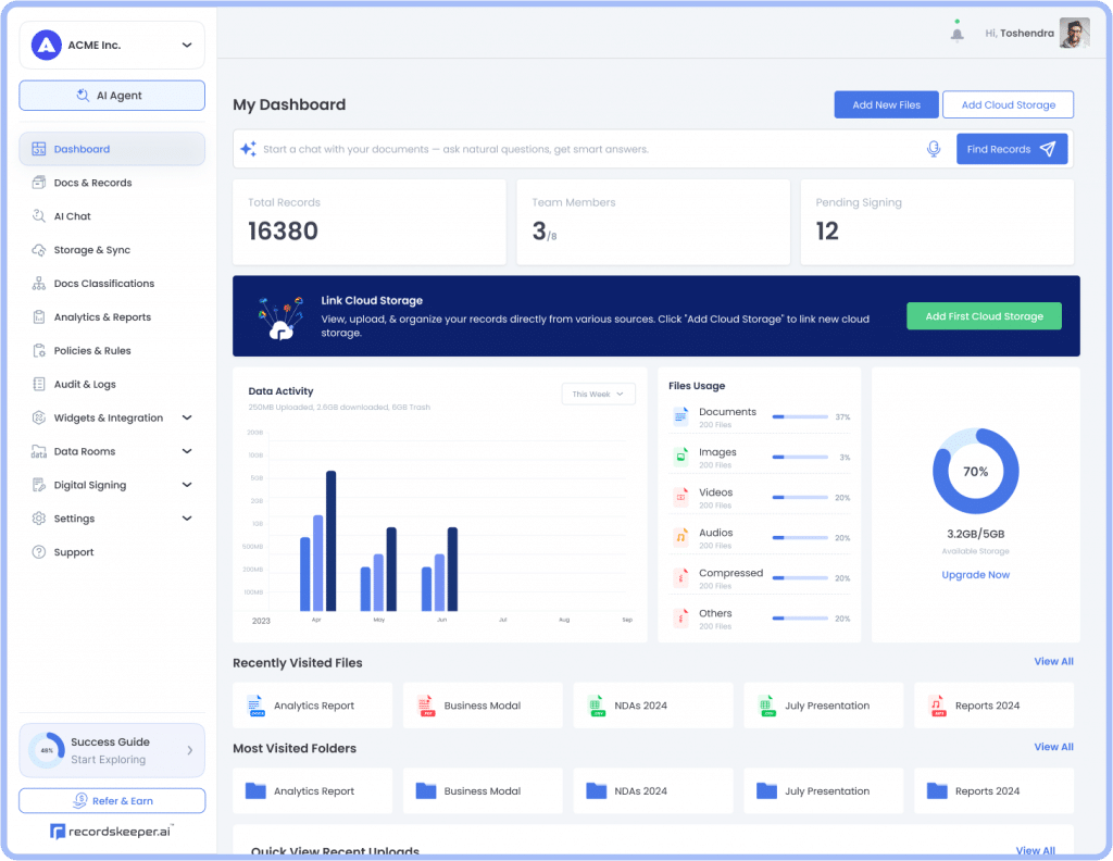 Ai Powered Record Management Intelligent Automation For Enterprise Records Recordskeeper Ai
