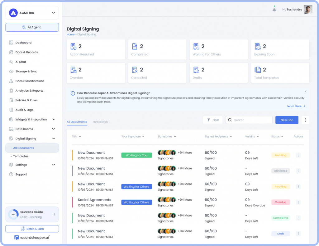 Digital Document Signing & Workflow: Intelligent Automation for Enterprise Records ...